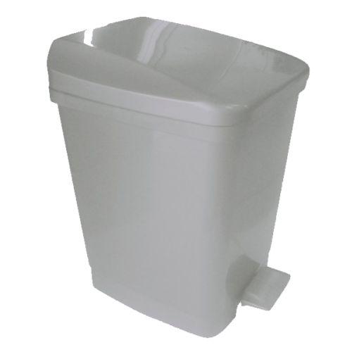 LIXEIRA PLÁSTICA QUADRADA COM PEDAL 9 LITROS CINZA - METASUL