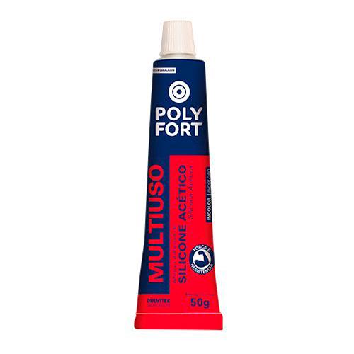 SILICONE ACÉTICO INCOLOR POLYFORT MULTIUSO 50 GRAMAS - PULVITEC