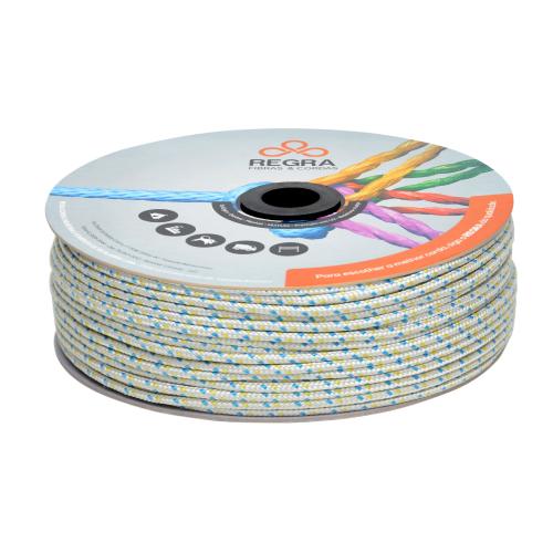 CORDA PET TRANÇADA 3MM - ROLO 400 METROS BRANCA/COLOR