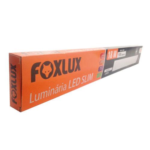 LUMINÁRIA LED SLIM 18W - 6500K BIVOLT - FOXLUX