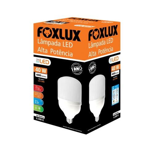 LÂMPADA LED ALTO FATOR 40W - 6500K BIVOLT - FOXLUX