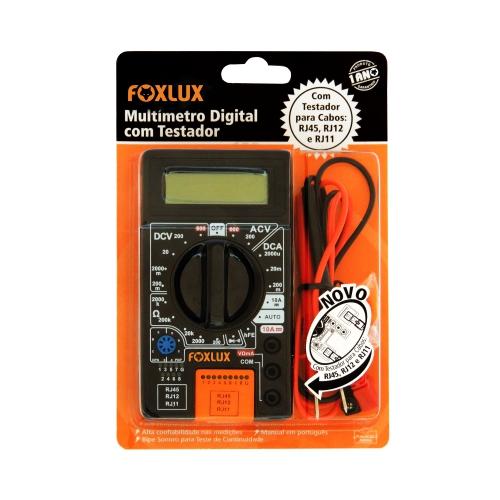 MULTÍMETRO DIGITAL COM TESTADOR - FOXLUX
