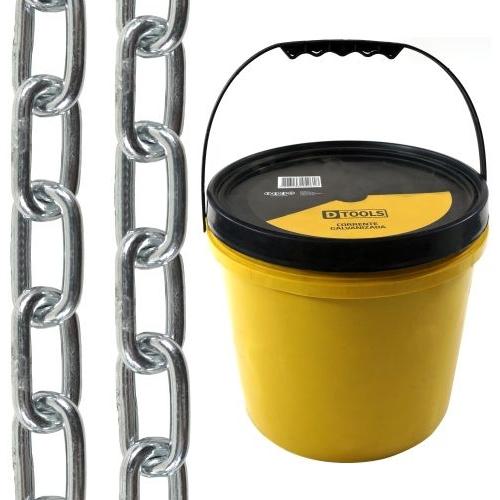CORRENTE GALVANIZADA 5MM BALDE COM 12,5KG - 23 METROS - DTOOLS