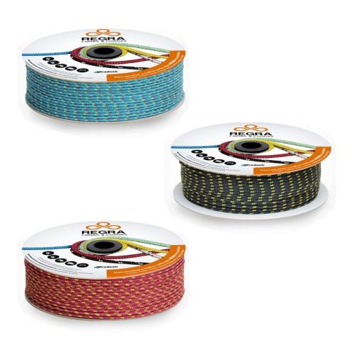 CORDA PET TRANÇADA 6MM ROLO 150M COLORIDA