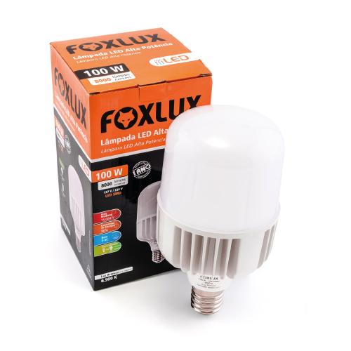 LÂMPADA LED ALTO FATOR 100W - 6500K BIVOLT - FOXLUX