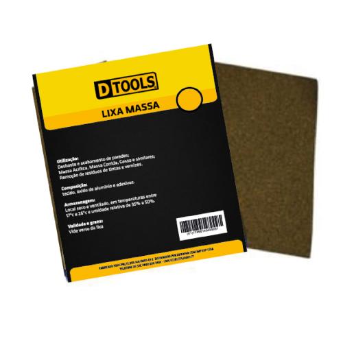 LIXA MASSA 60 - PACOTE COM 50 PEÇAS - DTOOLS