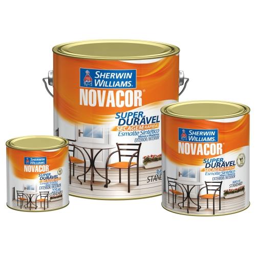 TINTA ESMALTE NOVACOR ALTO BRILHO ALUMÍNIO (29) - GALÃO 3,6 LITROS - SW