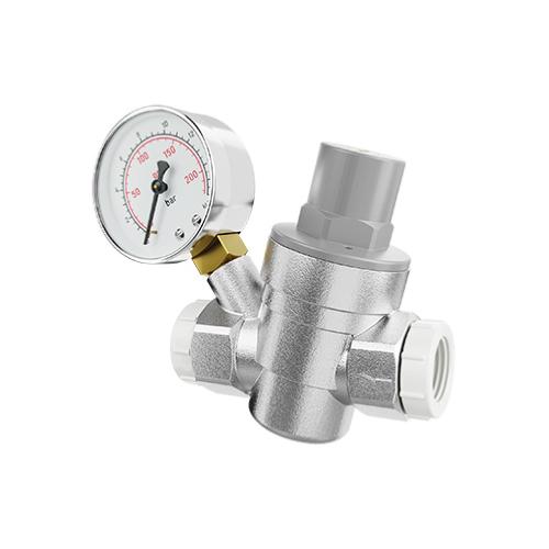 VÁLVULA REDUTORA DE PRESSAO 3/4 COM MANÔMETRO - BLUKIT