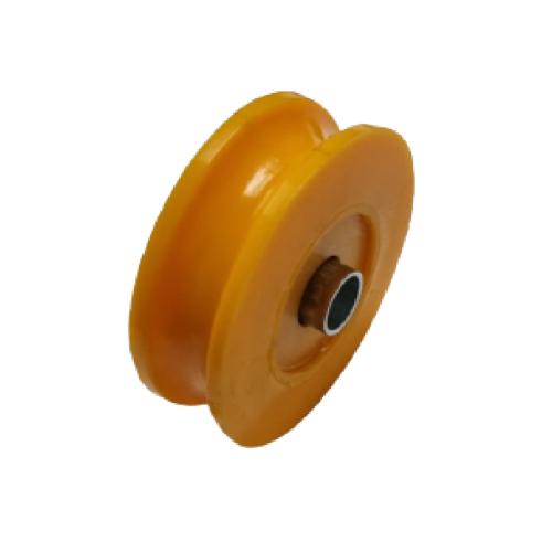 ROLDANA NYLON LARANJA MACIÇA 75(3") TIPO U (REDONDA) 1/2" BUCHA - FERROSUL