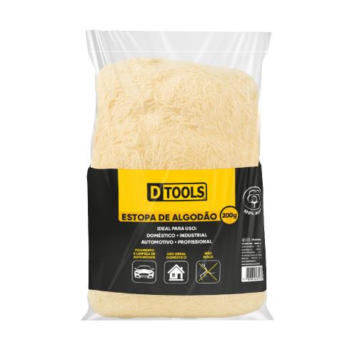 ESTOPA 100% ALGODÃO 200 GRAMAS - DTOOLS