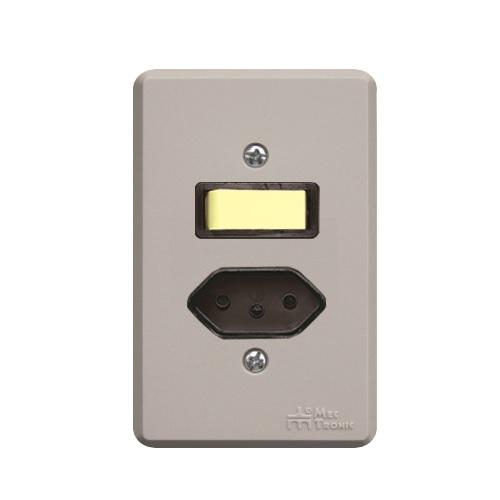 CONJUNTO INTERRUPTOR SIMPLES + TOMADA 10A - LINHA CLASS - MECTRONIC CONJUNTO INTERRUPTOR SIMPLES + TOMADA 10A - LINHA CLASS - MECTRONIC
